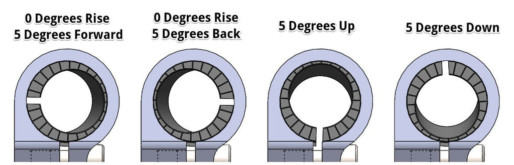 75mm Rise Front Mount Adjustable Angle Clipon Risers (with standard 7 ...